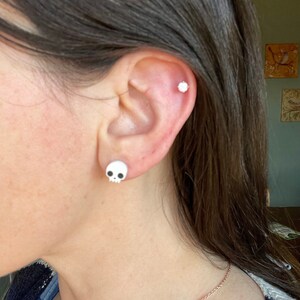 Skull Earring Studs, Skull Studs, Skull Jewelry, Skeleton Earrings ...