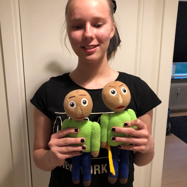 Handmade Baldi Plushie, Fleece Horror Game Doll, Embroidered Face - Etsy