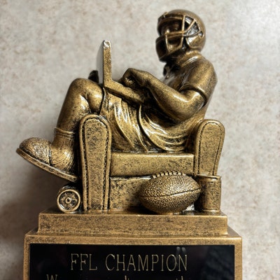 Fantasy Football Armchair Quarterback Trophy/award Free Engraving - Etsy