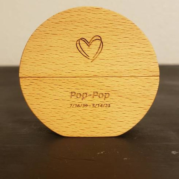 Engraved Beech Wood Keepsake Urn: Pet or Human Ashes - Etsy