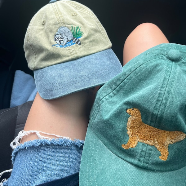 GOLDEN RETRIEVER DOG Hat - One Embroidered Men Women Baseball Cap ...
