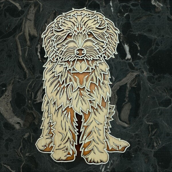 3D Goldendoodle Multilayer Dog Svg/ Goldendoodle Cut File/ 3D Layer ...