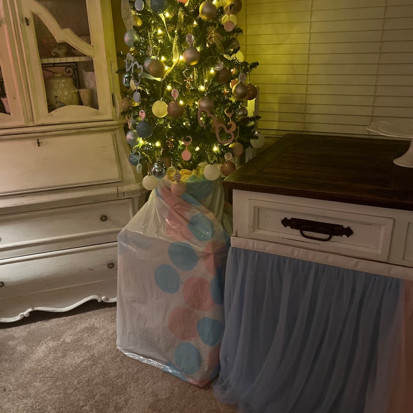 Pastel Blue and Pink Balloon Plastic Table Cover, 54” X 84”rectangle ...