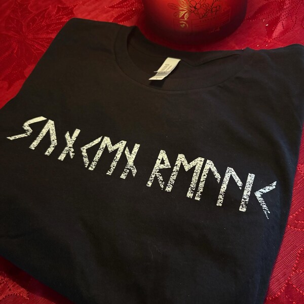 Name in Runes Alphabet Viking Shirt, Norse Personalized Futhark Runes ...