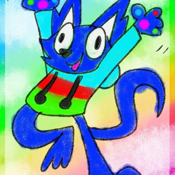 Rainbow Holographic Tiger Graphic Design Fantasy Alebrije Fae Furry ...