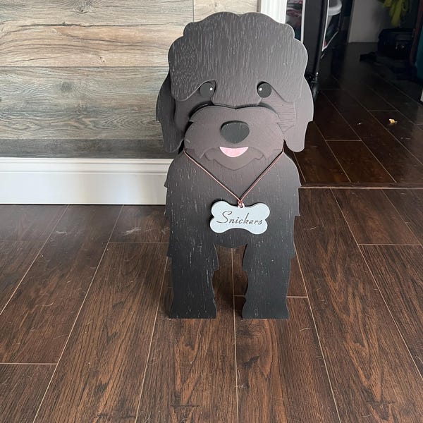 Cockapoo Wooden Flower Planter Box Gift Dog Planter Made in West ...