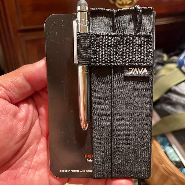 Minimalist Field Notes Cover - Bookmark, Pen Holder and Elastic Cord ...