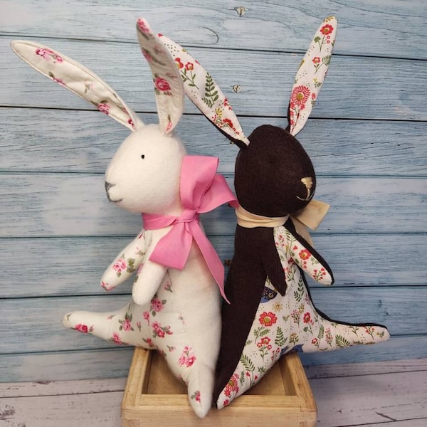 Vintage Style Easter Rabbit PDF Sewing Pattern and Video Tutorial - Etsy