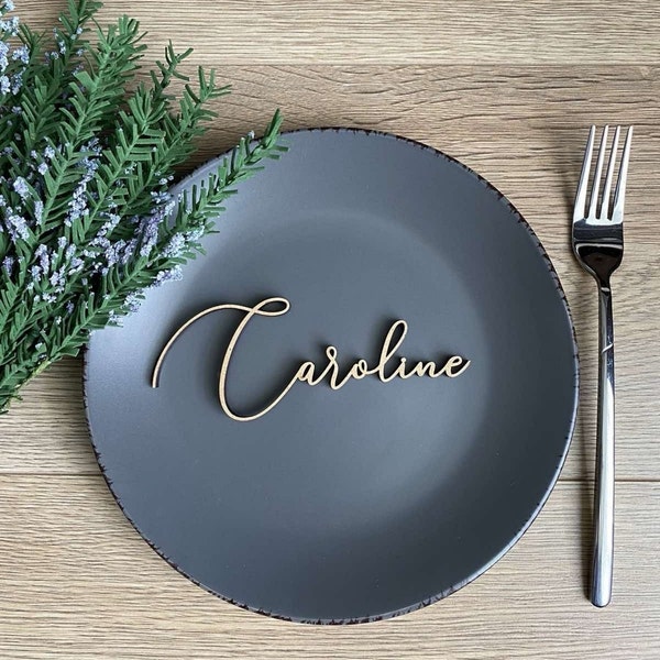 Laser Cut Wedding Place Names, Personalized Table Decor, Custom MDF ...