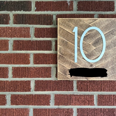 Framed Round House Number Sign House Number Plaques House - Etsy