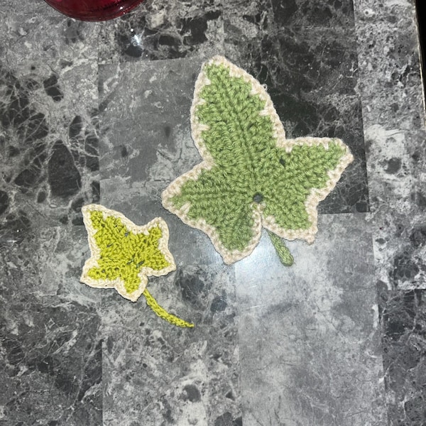 Crochet Variegated Ivy Leaf Applique Pattern (PDF Download) - Etsy