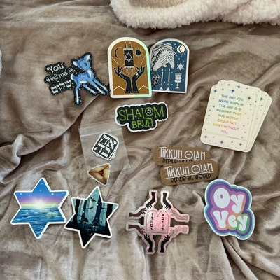 Shabbat Shalom Jewish Holographic Sticker, Judaism, Challah, Kiddush ...