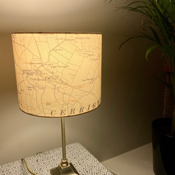 Custom Old Map 20cm Oval Lampshade - Map of Any City, Town, Village ...