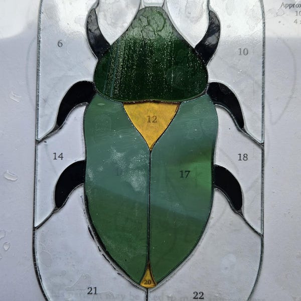 Stained Glass Insect, Stained Glass Beetle Pattern, Digital Download ...