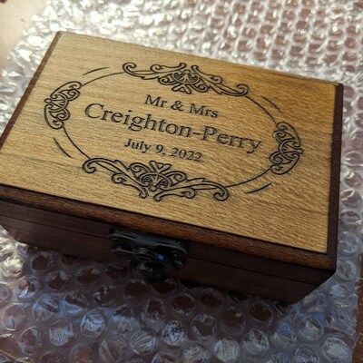 Wedding Ring Box Rustic Ring Box Custom Wood Ring Box Rustic Wedding ...