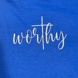 Worthy Cross Christian Embroidery Design Satin Stitch Two Sizes Hat ...