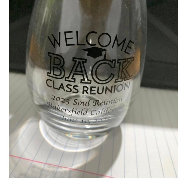 Personalized Class Reunion Wine Glass Favors (set of 24) - Etsy