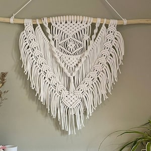 Macrame Wall Hanging Small Macrame Hanger Semi Lunar Macrame - Etsy