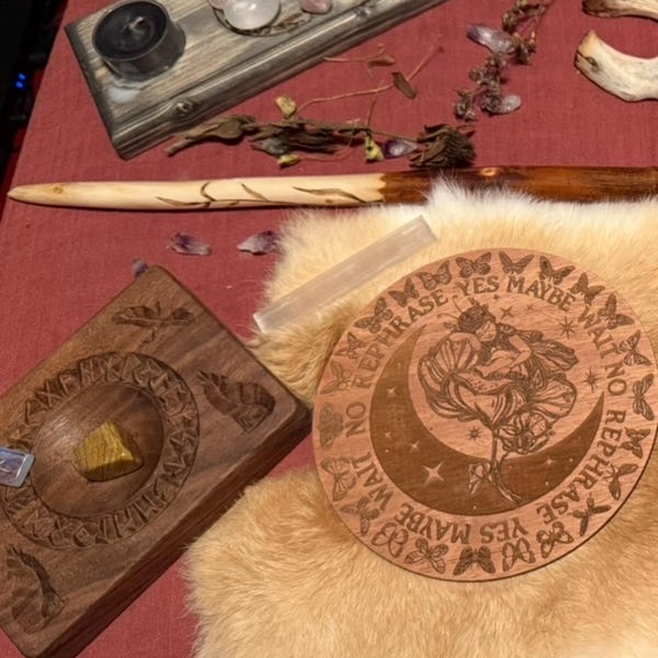 Web of Wyrd Symbol Engraved Acacia Key Ring Wallet Coin Bowl Pagan ...