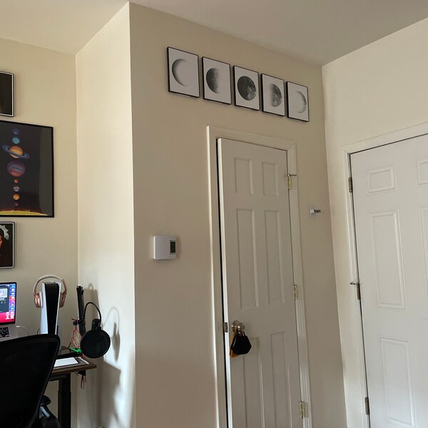 Moon Phase Poster Set, Lunar Prints, 5 Piece Set - Etsy