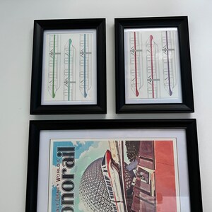 Walt Disney World Parks Line Art Disney Print Set of 4 - Etsy