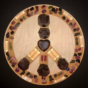 Peace Crystal Grid Peace Sign Crystal Grid Altar - Etsy