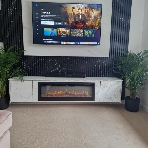 Media Wall Package - Acoustic Panels - 3m Floating Unit - Tv Panel ...