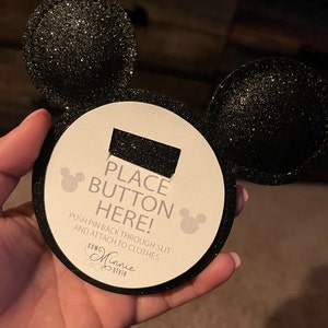 Button Accessory Black Glitter - Etsy