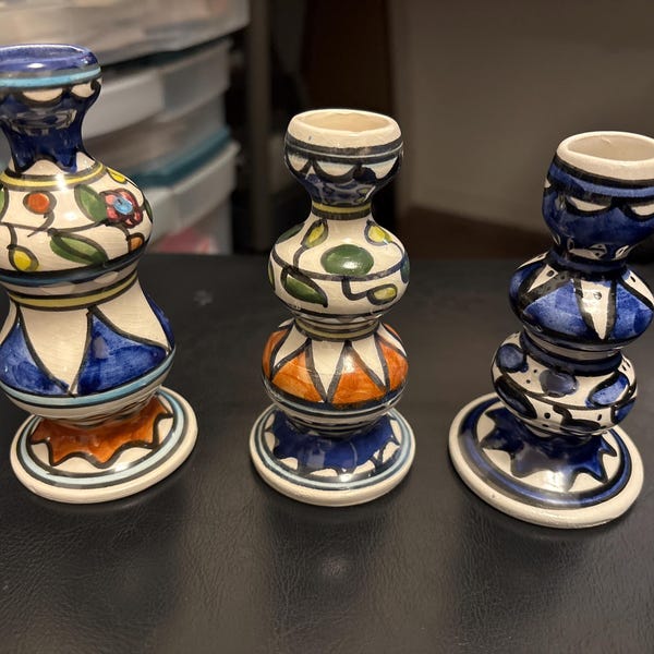 Drip Glaze Frog or Toad Tea Light or Votive Ceramic CANDLE HOLDERS Set ...