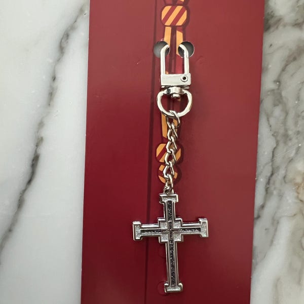Conclave(2024) Tedesco's Pectoral Cross Metallic Keychain/pin Badges ...