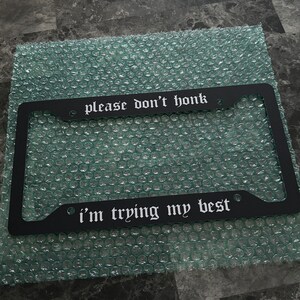 Custom Goth Text License Plate Personalized Car Accessories Goth Decor ...