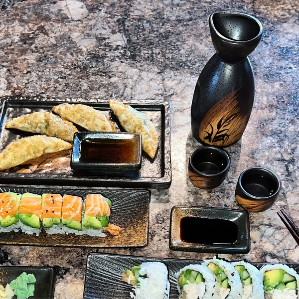 Contemporary Japanese Style Round Porcelain Taste Dish Asian Dip Sauce ...