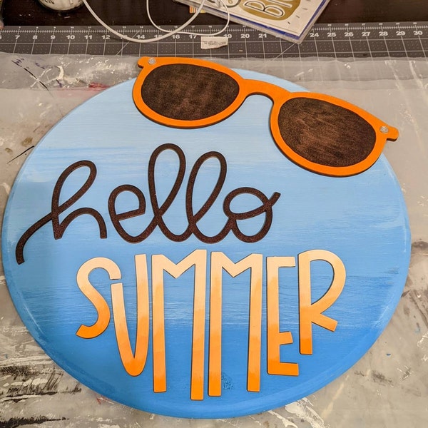 HELLO SUMMER Set - Various Sizes - Wooden Blanks- Wooden Shapes - Laser ...