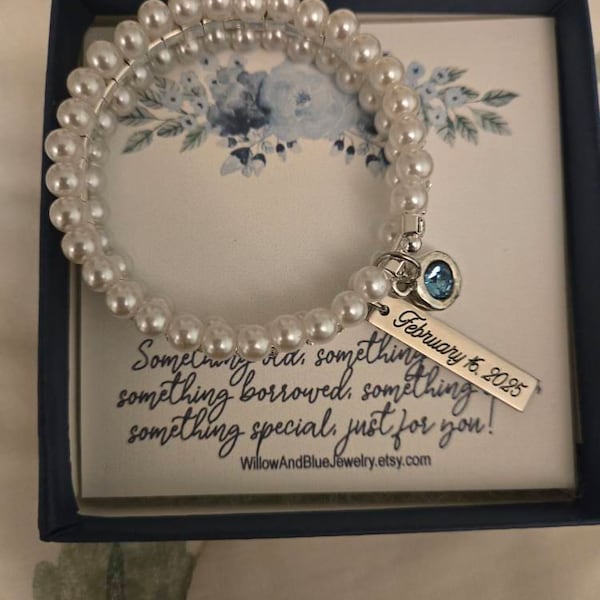 Something Blue for Bride, Engraved Bride Gift From Mom, Something Blue ...