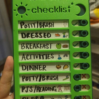Sliding Routine Chart Chore Chart Daily Checklist Kids - Etsy