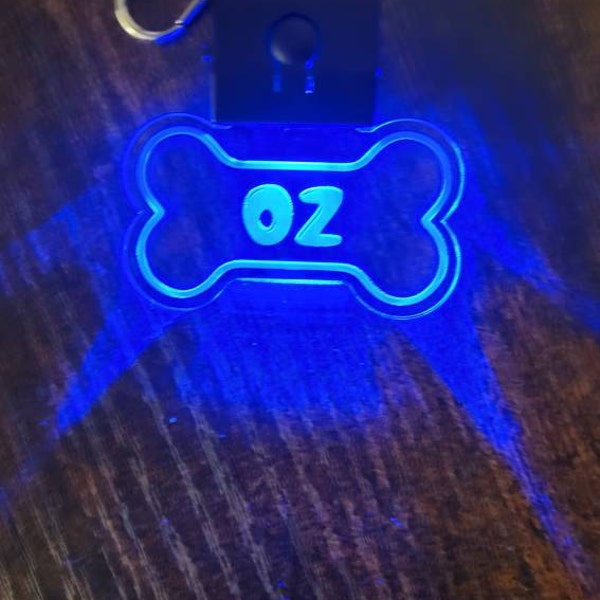 Personalized LED Light up Name Keychain USA Made Color Changing ...