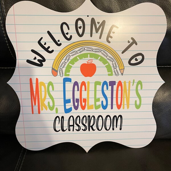 Teacher Name Sign Teacher Appreciation Gift Personalized Teacher ...