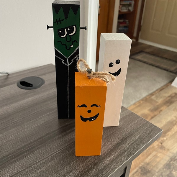 Decorative Home Block, Wood Home Block, Tiered Tray Decor, Rustic Tier ...