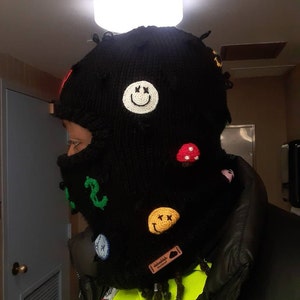 Fuzzy Balaclava Knit Hand Knitted Fluffy Balaclava in Pink - Etsy