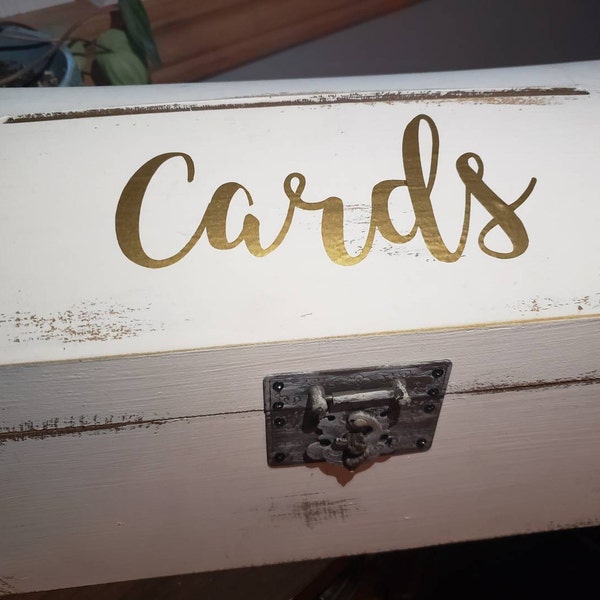 Custom Wedding Card Box Decal | Cards & Well Wishes Sticker | Acrylic ...
