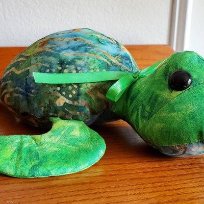 Turtle Plush Toy Sewing Pattern With Appliqué Detailing. Turtle Pdf Toy ...