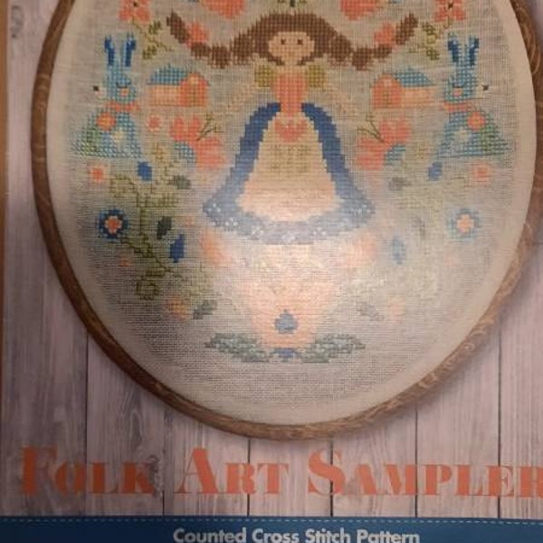 Folk Art Sampler Retro Cross Stitch Pattern by Tiny Modernist Complete ...