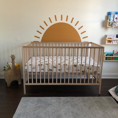 Half Sun Wall Decal Boho Half Sun Wall Sticker Decal Peel - Etsy