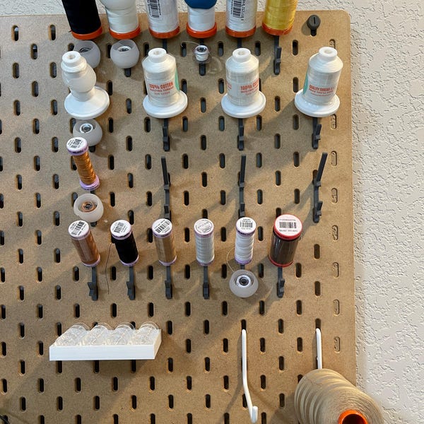Skadis or Uppspel Pegboard Thread Spool Holder 500m/1000m Sewing ...