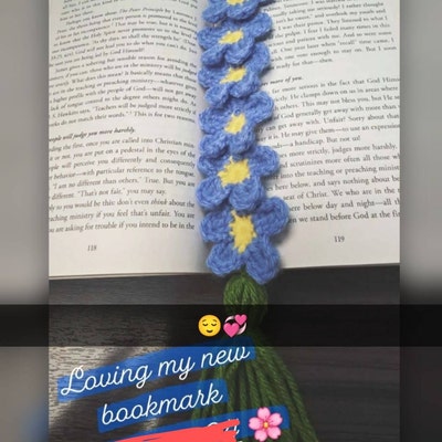 Floral Chain Bookmark Pattern, Crochet Bookmark, Flower Bookmark ...