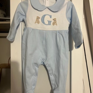 Baby Boy Coming Home Outfit, Embroidered Footie With Hat, Personalized ...