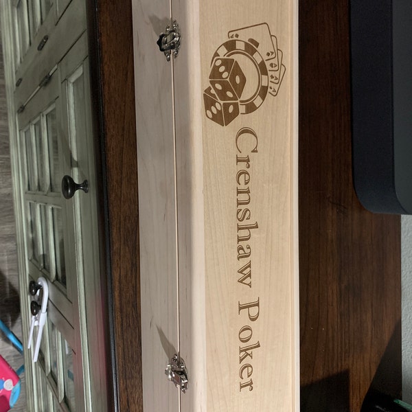 Wooden Trading Card Deck Box With Hinged Lid Box With Dividers Fits ...