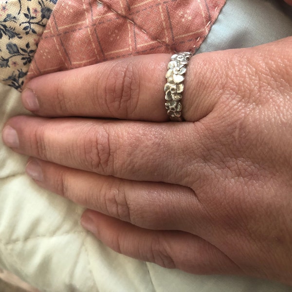 Alaskan Native Style Silver Lovebirds Ring, Raven and Eagle, Cast in ...