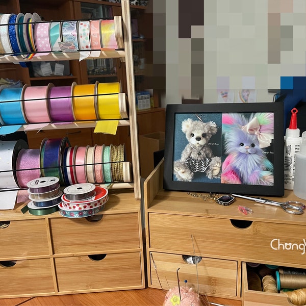 GSS Ribbon Organizer Desk/wall Unit. EZ Load Individual Ribbons Spools ...