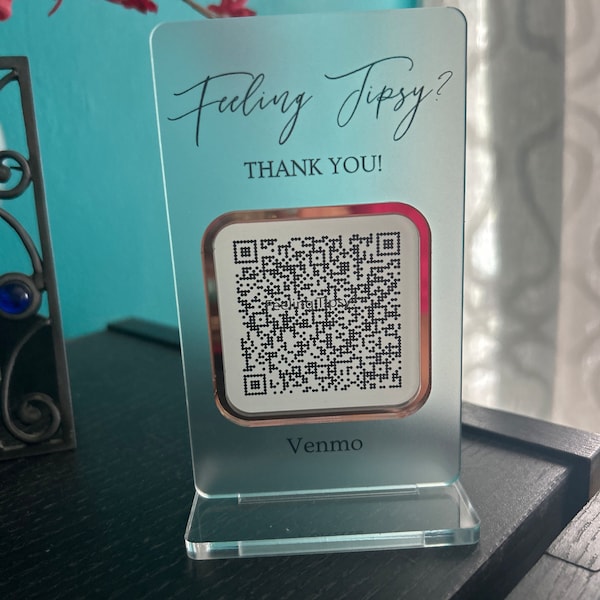 QR Code Sign Mini Stocking Stuffer - Scan to Pay Sign - Social Media ...